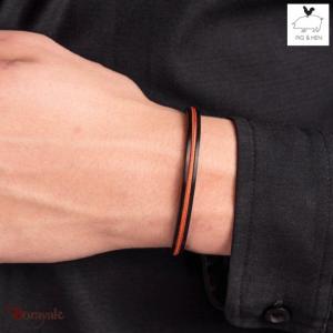 Bracelet PIG & HEN Navarch 6 Erable Orange Noir Taille : L (20cm ...